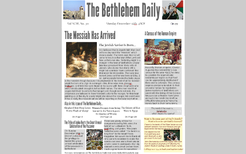 Jesus Newspaper~ Religion Culminating by natalie carroll on Prezi
