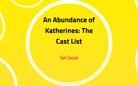 An Abundance of Katherines: The Cast List by Sam Soucie on Prezi