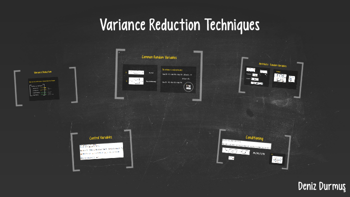 Variance Reduction Techniques by Deniz Durmus