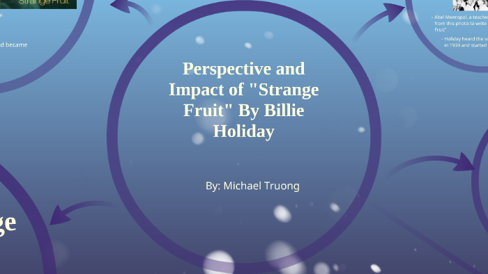 Perspective and Impact of "Strange Fruit" By Billie Holiday by Michael ...