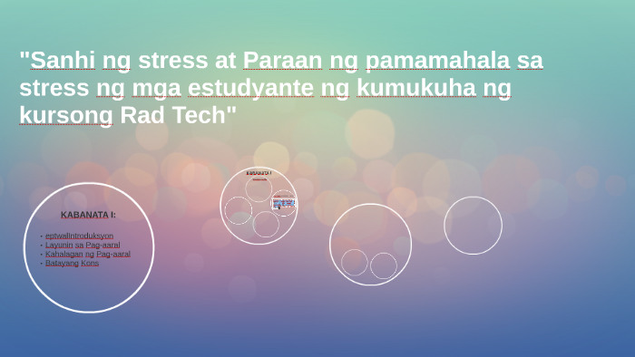 "Sanhi ng stress at Paraan ng pamamahala sa stress ng mga es by Dan ...