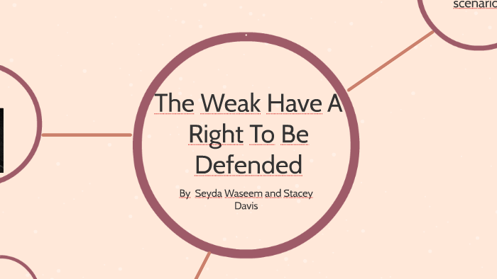 The Weak Have A Right To Be Defended by Seyda Waseem
