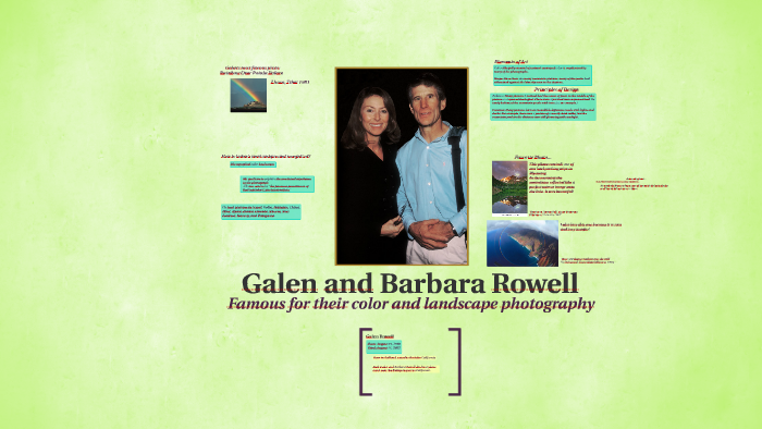 Galen and Barbara Rowell by Megan T. on Prezi