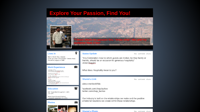 Explore your Passion, Find You! by David Fida on Prezi