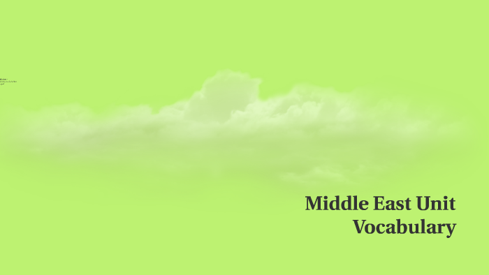 Middle East Unit Vocabulary by Hilary Perez