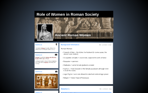 Role of Women in Roman Society by youki kita-leong on Prezi