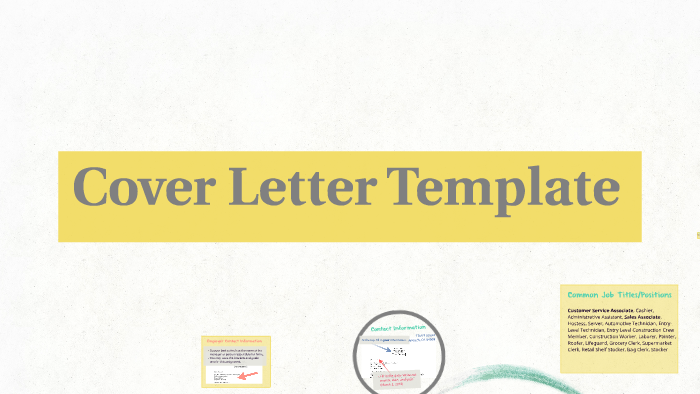 Cover Letter Template by Melissa Adame on Prezi