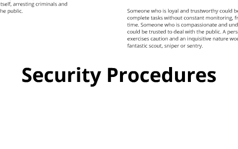 Security Procedures by Gregory Haynes on Prezi
