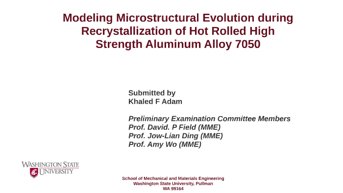 Modeling Microstructural Evolution during Recrystallization of Hot ...
