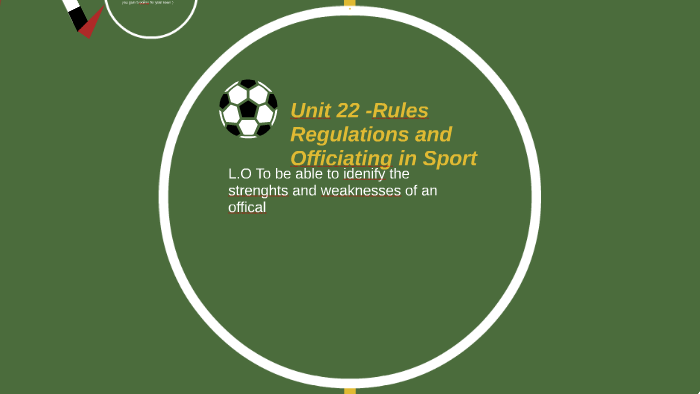 Unit 22 -Rules Regulations and Officiating in Sport by rachel watkins ...
