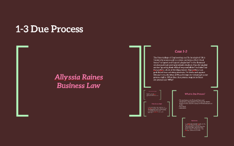 Due Process Of Law Examples