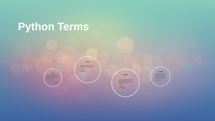 Python Terms by Connor Cairns on Prezi