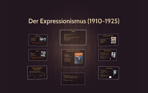 Der Expressionismus (1910-1925) by Nina Fr on Prezi