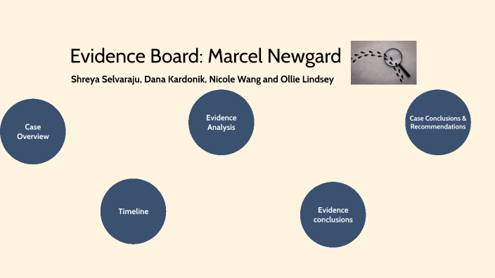 Marcel Newgard Evidence Board by student Nicole Wang on Prezi