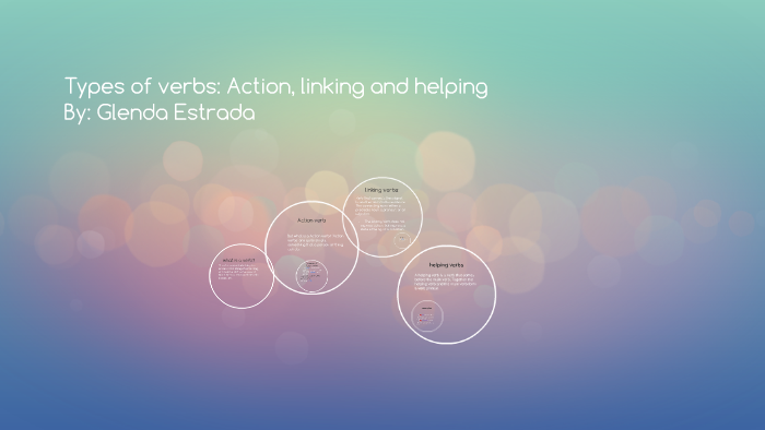 Types of verbs: Action, linking and helping by glenda estrada