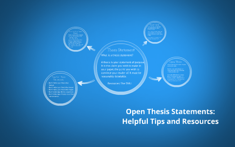 Open Thesis Statements: by Mary Blair on Prezi