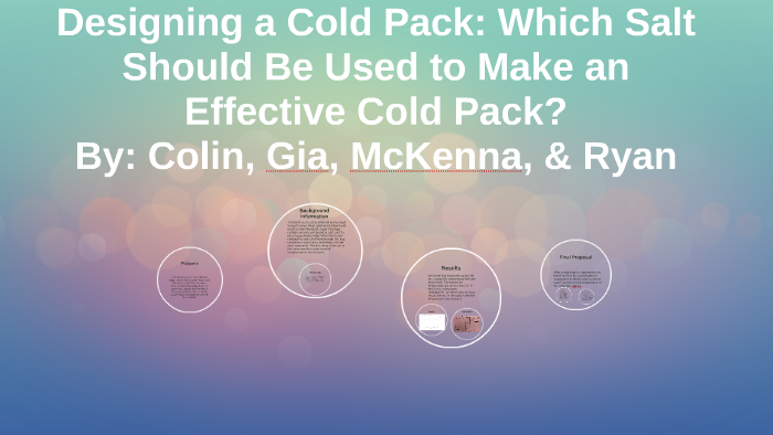 Designing a Cold Pack: Which Salt Should Be Used to Make an by McKenna ...