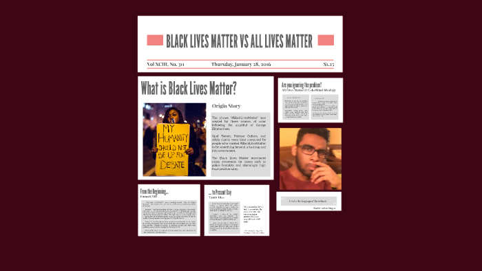 Black Lives Matter vs. All Lives Matter by Stacey Rojas on Prezi