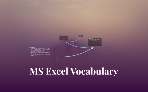 MS Excel Vocabulary by elizabeth wlison on Prezi