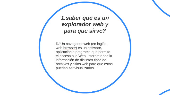 1.saber que es un explorador web y para que sirve by david gutierrez on ...