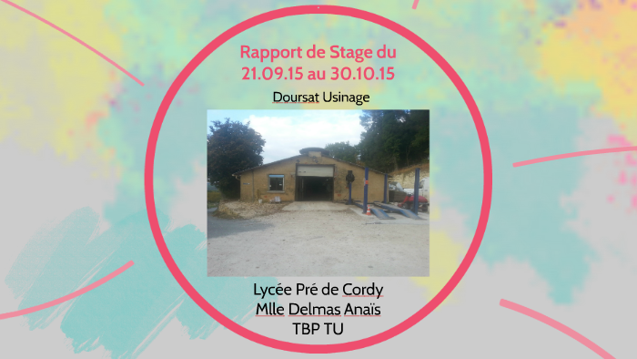 Rapport de Stage du by anaïs delmas on Prezi