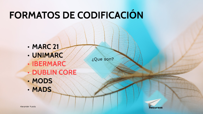 FORMATOS DE CODIFICACIÓN by Alexander Rueda on Prezi