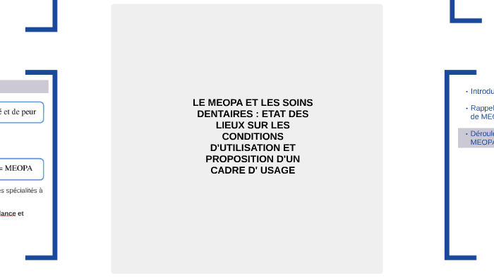 LE MEOPA ET LES SOINS DENTAIRES CHEZ L'ENFANT : ETAT DES LIE by Coline ...