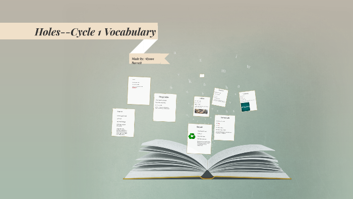 Holes--Cycle 1 Vocabulary by Alyson B on Prezi