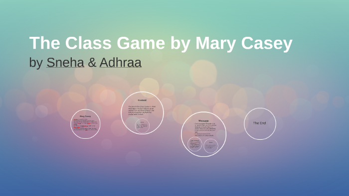 The Class Game by Mary Casey by Adhraa Pathan on Prezi