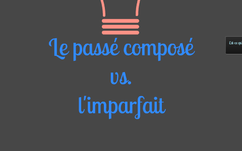 Le passe compose vs. l'imparfait by Aviva German on Prezi