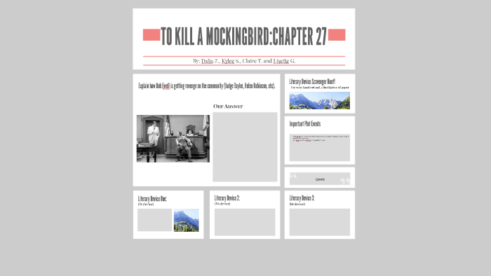 TO KILL A MOCKINGBIRD:CHAPTER 27 by Dali Zak on Prezi