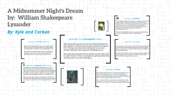 A Midsummer Night's Dream: Lysander by Kyle Bounds on Prezi