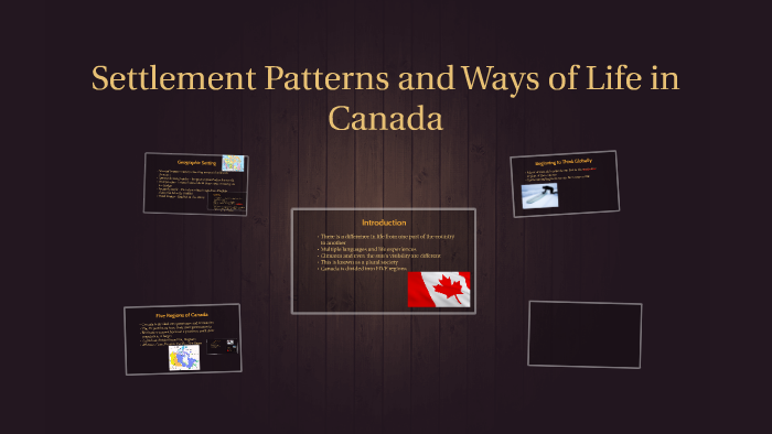 Settlement Patterns and Ways of Life in Canada by Coach Schwartzlose on ...