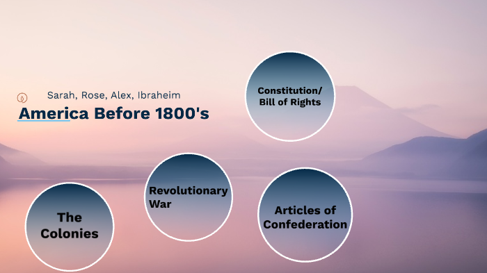 America Before 1800s by Sarah Jackson