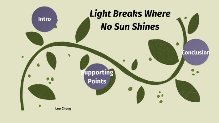 Light Breaks Where No Sun Rises Analysis by Leo Cheng on Prezi