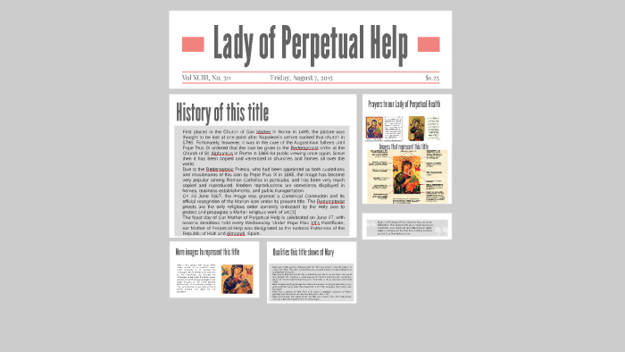 Our Lady of Perpetual Help by Cecilia Yang on Prezi