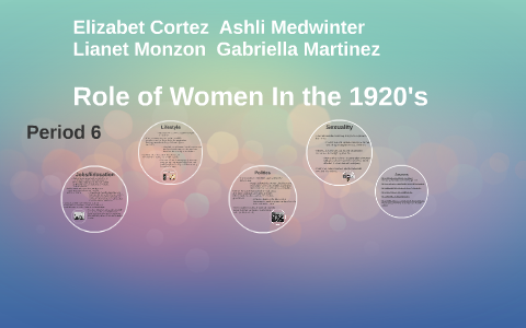 Roles For Women In the 1920's by Elizabet Cortez on Prezi