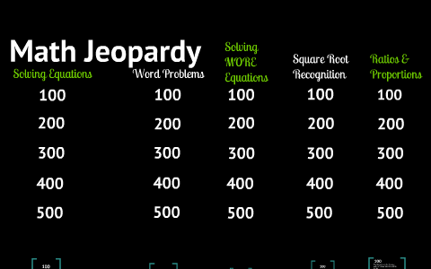 Solving Equations Jeopardy by Emily Wyble on Prezi