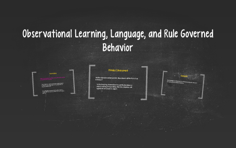 Observational Learning, Language, and Rule Governed Behavior by Shy ...