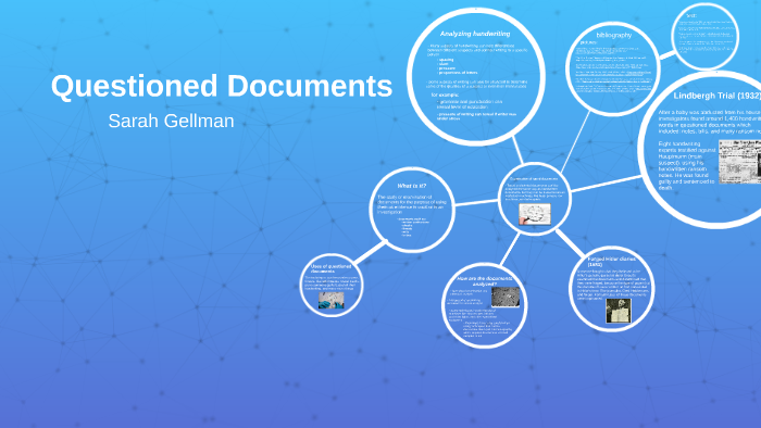 QUESTIONED DOCUMENTS by sarah gellman on Prezi