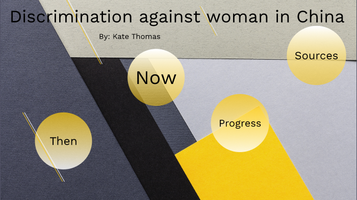 Discrimination against woman by Kate Thomas