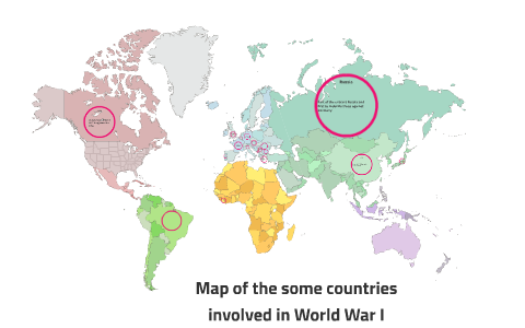 Map of the countries involved in World War I by Kevin Asamoah-Mensah on ...