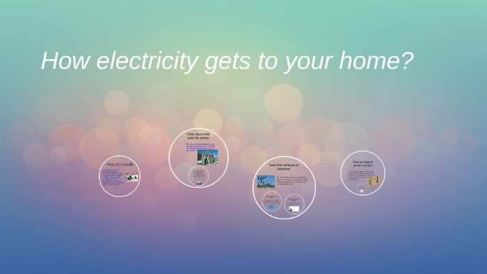 How electricity gets to your home? by lachlan smethurst