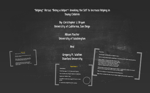 “Helping” Versus “Being a Helper”: Invoking the Self to Incr by amal ...
