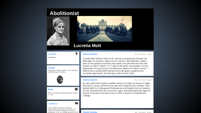 Lucretia Mott by Jade Baker on Prezi
