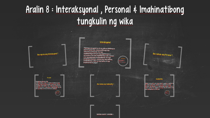 Aralin 8 : Interaksyonal , Personal & Imahinatibong tungkuli by Jessy ...