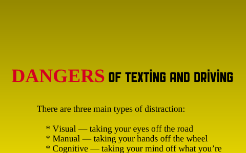 Dangers of texting & driving by Raud Kashef on Prezi