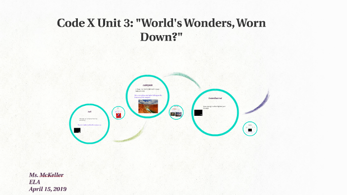 Unit 3: "World's Wonders, Worn Down?" by Morgan McKeller on Prezi