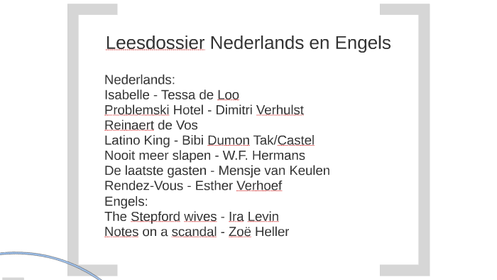 Leesdossier Nederlands en Engels by Silke D on Prezi