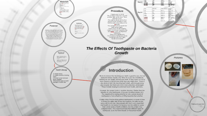 The Effects Of Toothpaste On Bacteria Growth by Robinson Todaro on Prezi